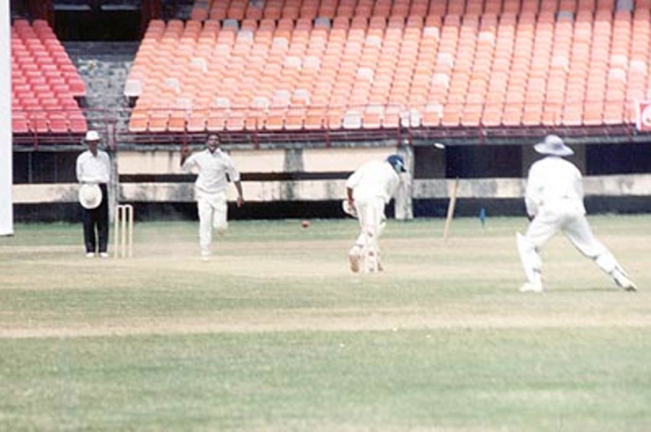 Renjith Menon is delighted as he cleaned up N Kalekar | ESPNcricinfo.com