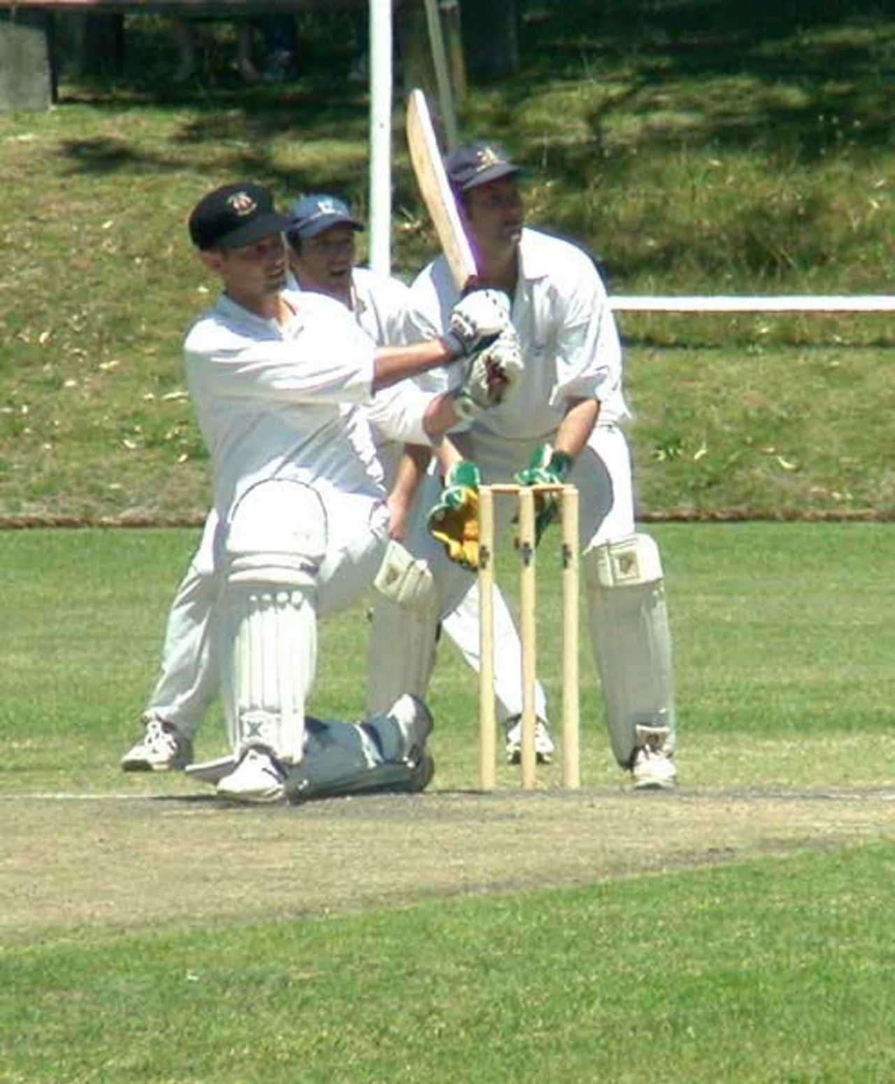 W Keraan of United lofts Montrose spinner Sadick Davids over mid wicket ...