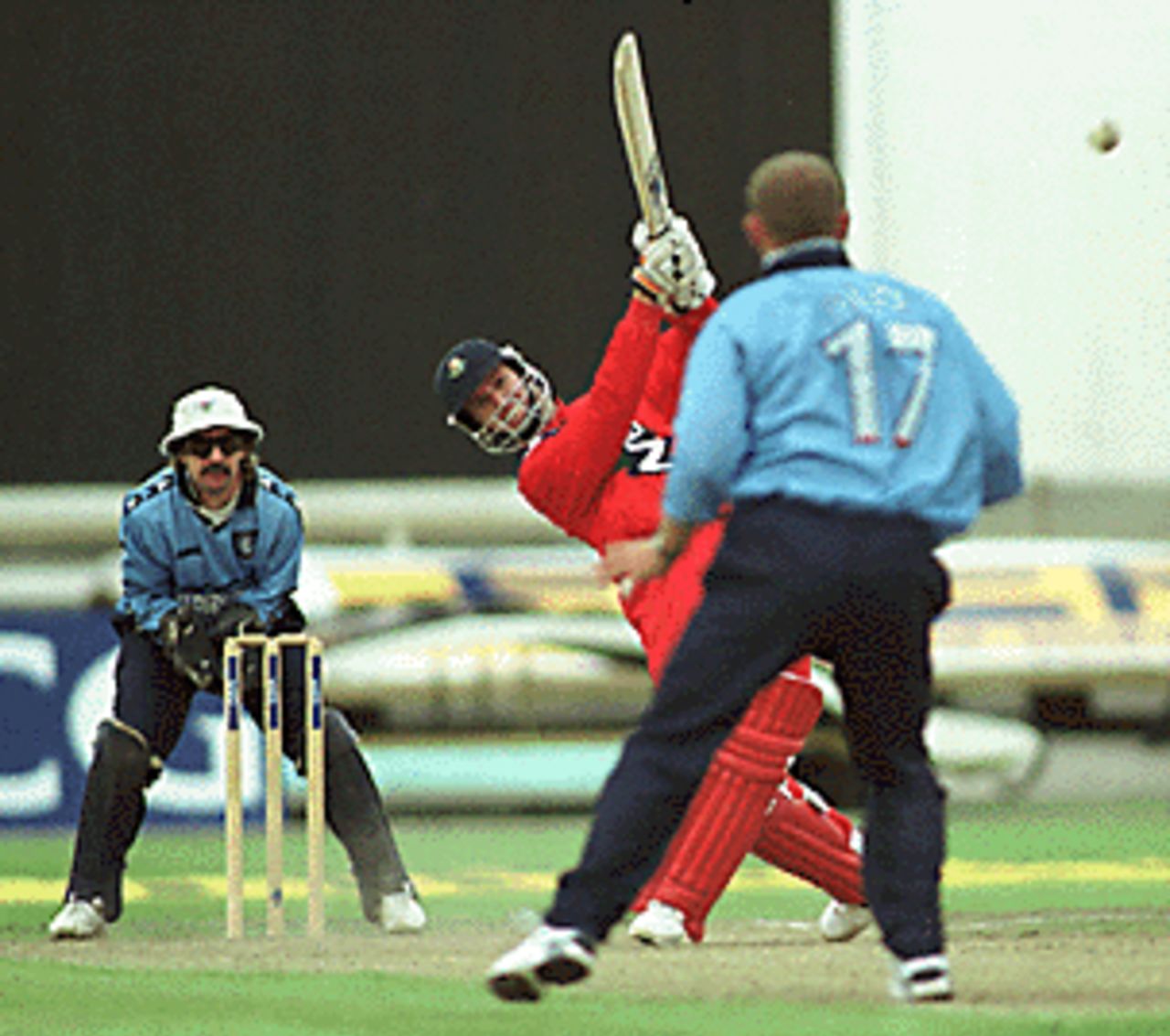John Crawley with a straight lofted drive, Lancashire v Gloucestershire ...