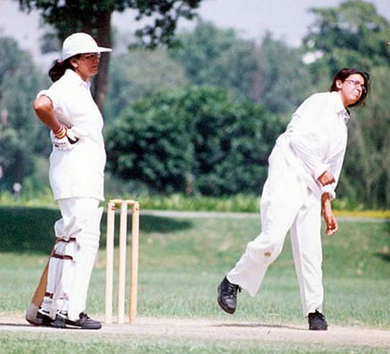 NWFP Women Team spinner in action aginst Sindh Women | ESPNcricinfo.com