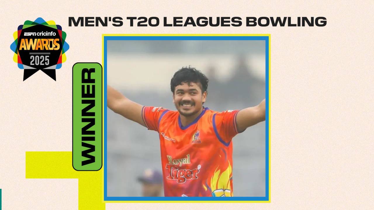 ESPNcricinfo Awards 2025 men's T20 leagues bowling winner - Taskin ...