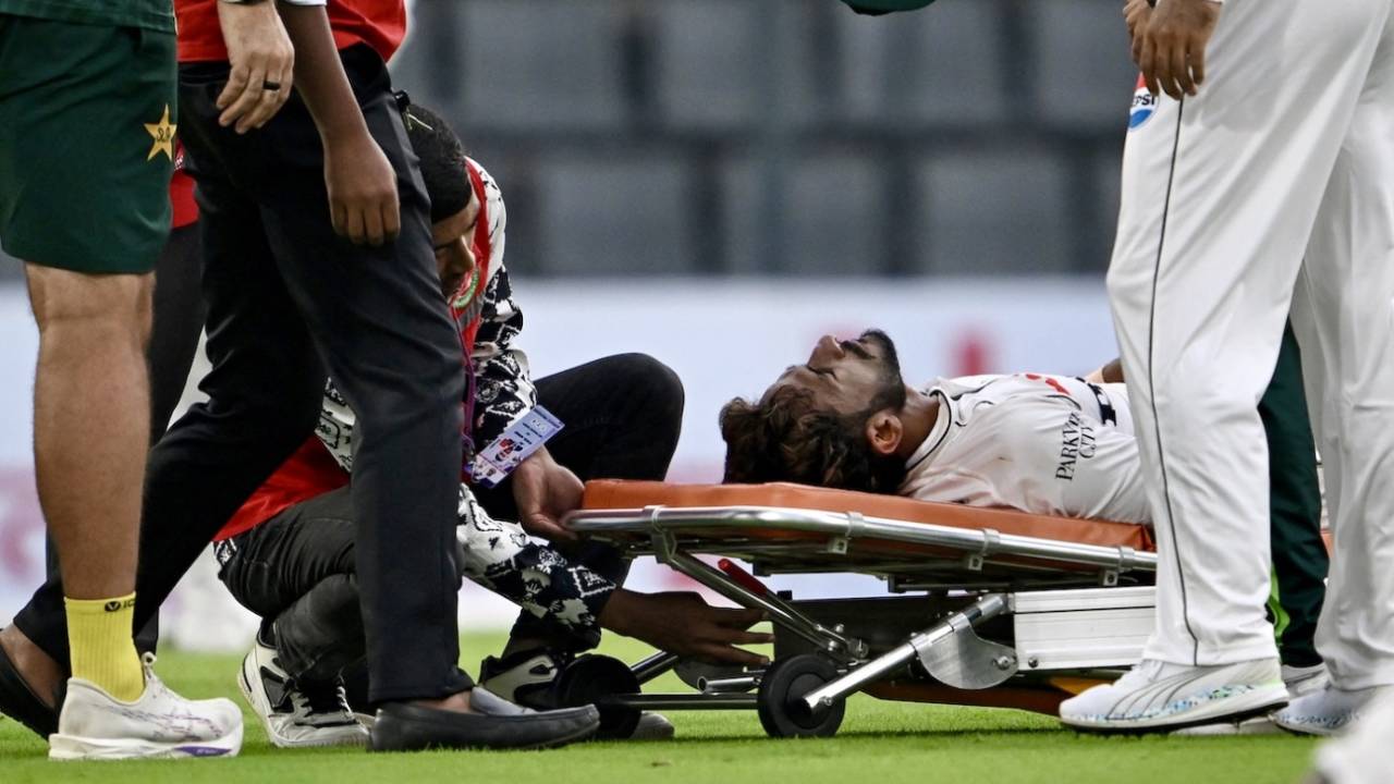 Ban vs Pak 2nd Test - Hasan Ali stretchered off the field in Sylhet ...