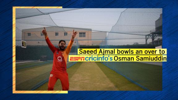 ESPNcricinfo's Osman Samiuddin faces an over from Saeed Ajmal | ESPNcricinfo.com