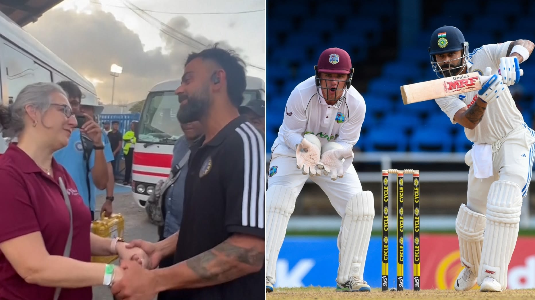 Kohli greets Joshua da Silva's mother | ESPNcricinfo.com