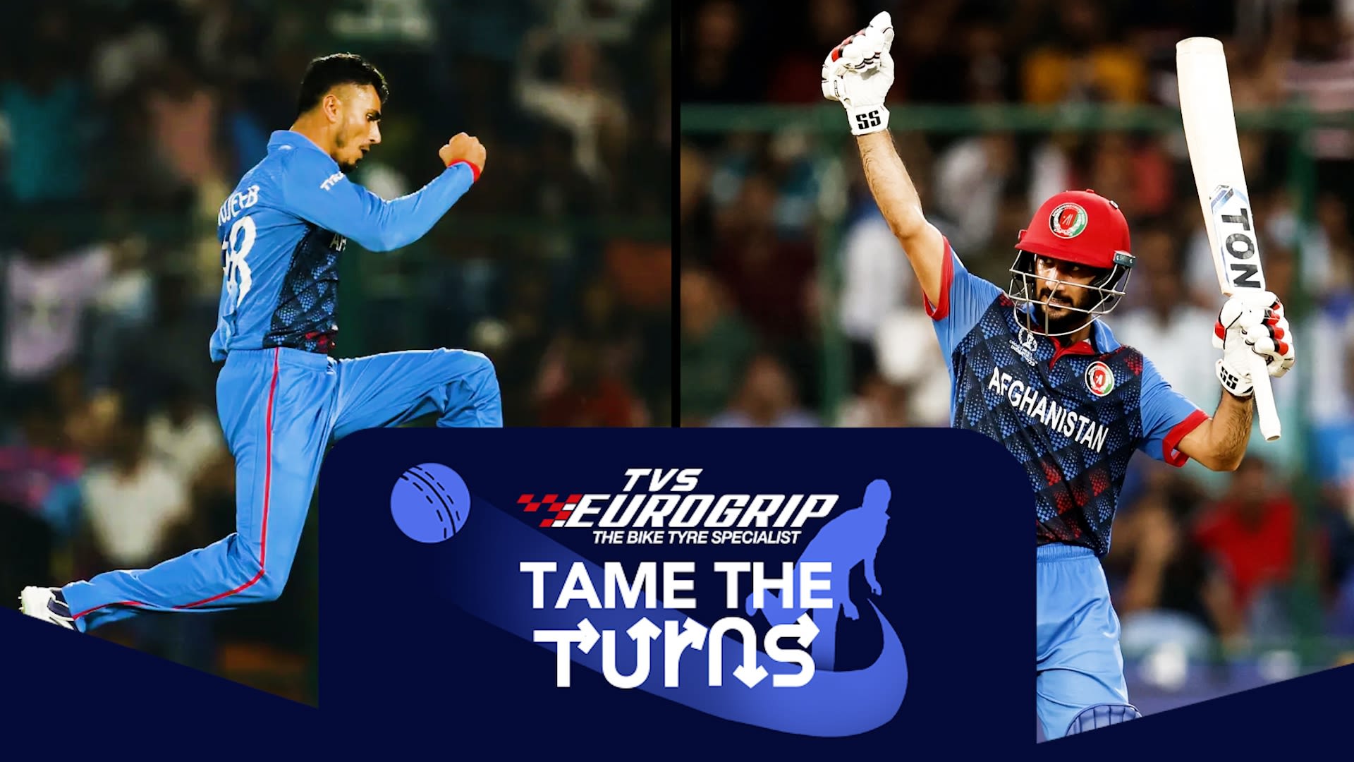 ICC World Cup 2023 - TVS Eurogrip Tyres Tame the Turns - Ikram Alikhil ...