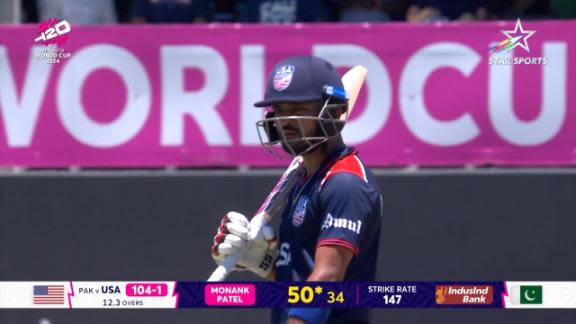 Watch - USA captain Monank reaches his half-century | ESPNcricinfo.com