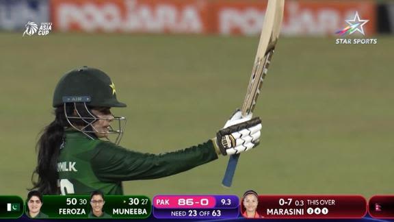 Watch - Feroza brings up her maiden T20I fifty | ESPNcricinfo.com