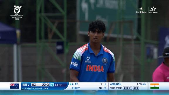 IND vs NZ - Watch - RS Ambrish wrecks New Zealand | ESPNcricinfo.com