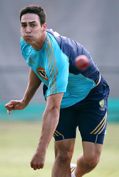 Mitchell Johnson bowls during a net session | ESPNcricinfo.com