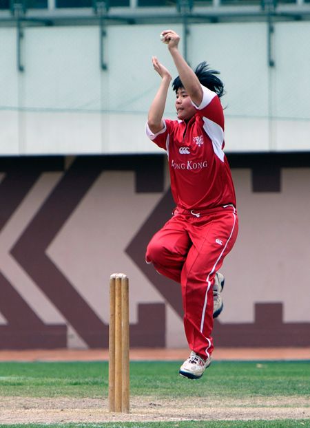 Chan Sau Har grabbed two wickets for HK Women against Pakistan 'A ...