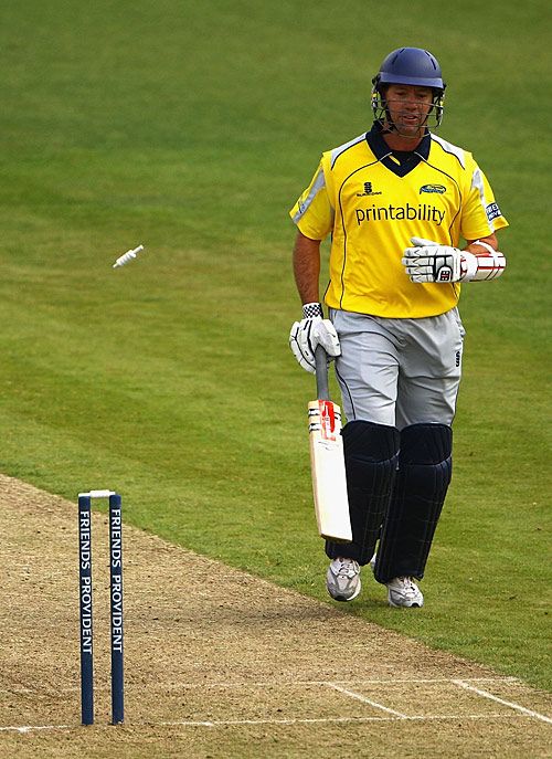 Stuart Law is comfortably short of his ground, run out by his former ...