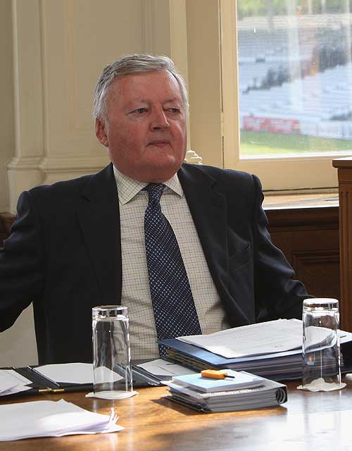 David Morgan, the ICC president, at the high-level discussions at Lord ...