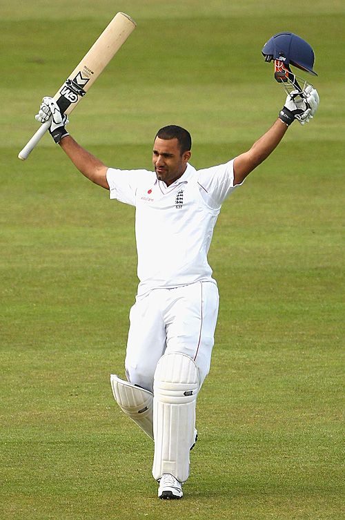 Ravi Bopara lofts his arms on reaching his third successive Test ... Ravi Bopara lofts his arms on reaching his third successive Test ...