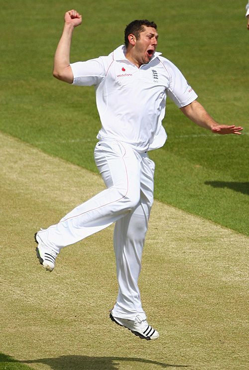 Tim Bresnan leaps to celebrate his maiden Test wicket | ESPNcricinfo.com