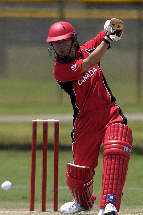 Kim Coulter drives the ball | ESPNcricinfo.com