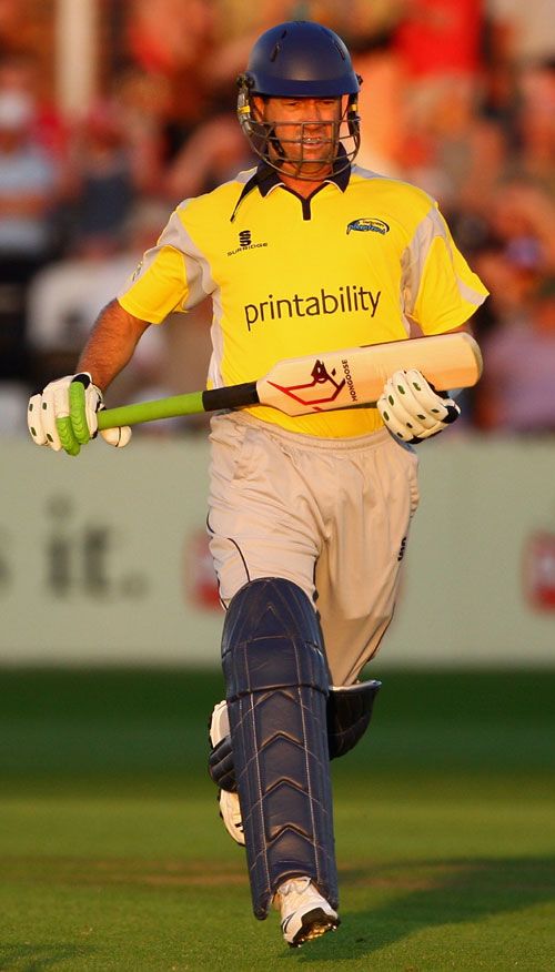 Stuart Law with the controversial mongoose bat | ESPNcricinfo.com