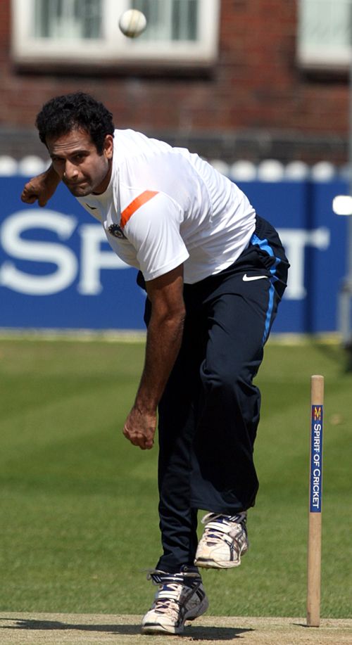 Irfan Pathan bends his back during practice | ESPNcricinfo.com