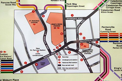 A map displays directions and exits in the new Western Ticket Hall ...