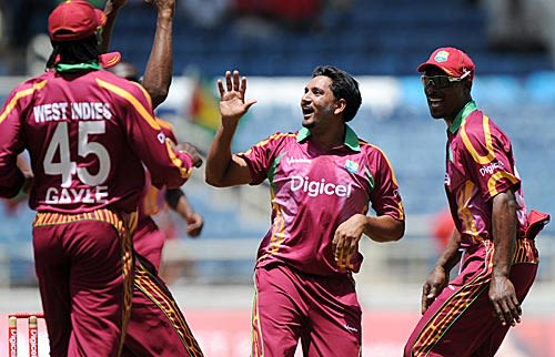 Ravi Rampaul Celebrates One Of His Four Wickets