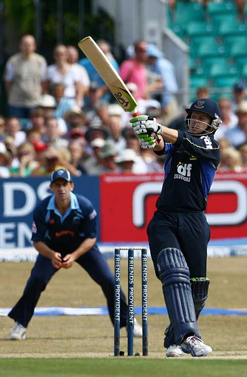 Ed Joyce dispatches another boundary during his century | ESPNcricinfo.com