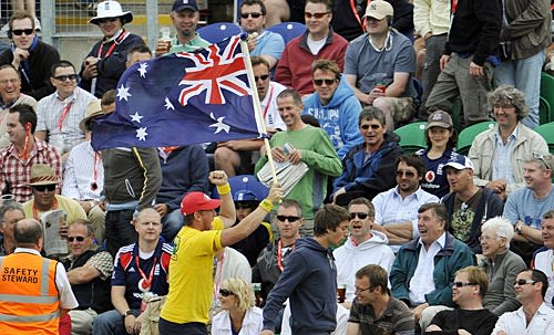 An Australian fan and his flag | ESPNcricinfo.com
