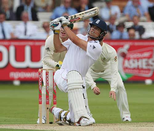 Alastair Cook goes over the leg side | ESPNcricinfo.com