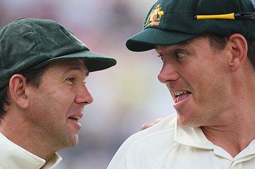 Ricky Ponting and Marcus North share a joke during the presentation ceremony | ESPNcricinfo.com
