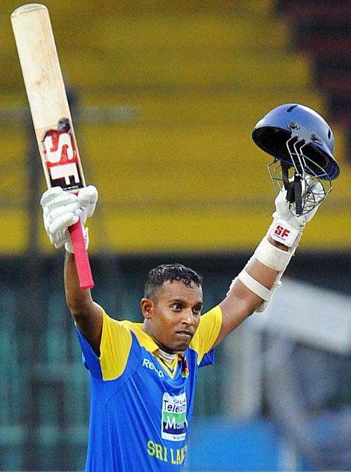 Thilan Samaraweera celebrates his maiden ODI century | ESPNcricinfo.com
