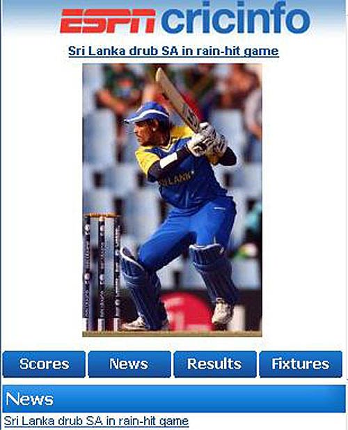 ESPNcricinfo's new mobile site | ESPNcricinfo