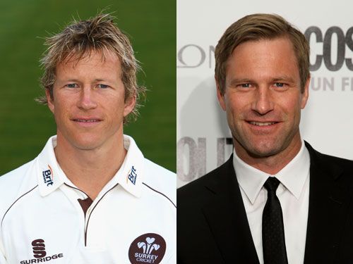 Composite: Jonathan Batty and Aaron Eckhart | ESPNcricinfo.com