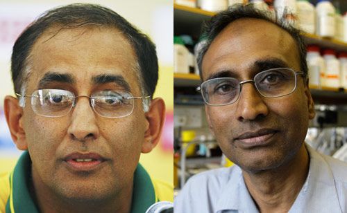 Composite: Haroon Lorgat and V Ramakrishnan | ESPNcricinfo.com