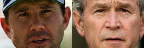 Composite: Ricky Ponting and George Bush | ESPNcricinfo.com