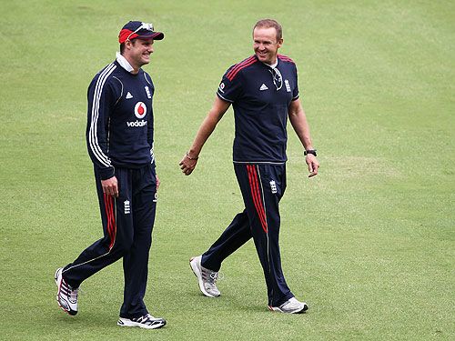 Andy Flower and Andrew Strauss are in a buoyant mood ahead of the first ...