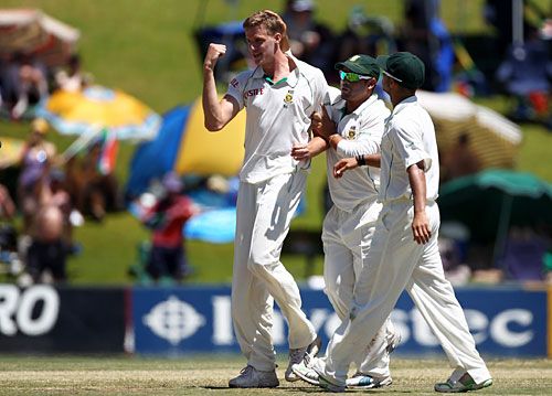 Morne Morkel celebrates the crucial wicket of Pietersen | ESPNcricinfo.com