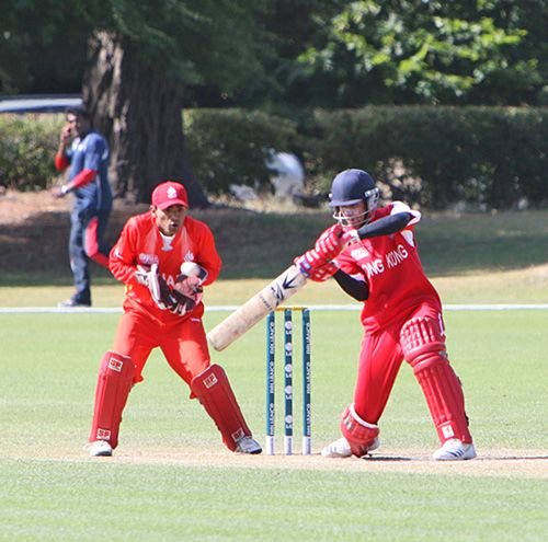 Waqas Barkat cuts the ball against Canada U19 | ESPNcricinfo.com