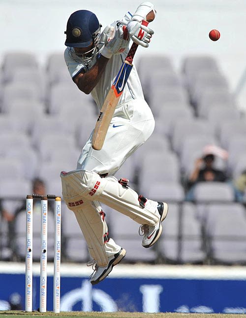 S Badrinath fends off a short ball | ESPNcricinfo.com
