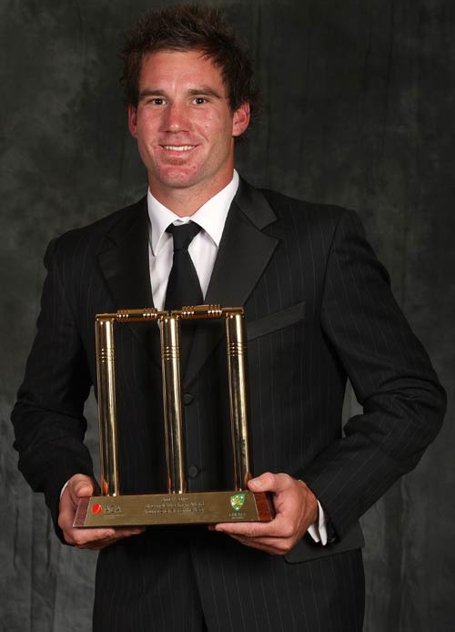 John Hastings was named the Bradman Young Cricketer of the Year ...