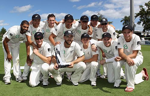 New Zealand celebrate their one-off Test success | ESPNcricinfo.com