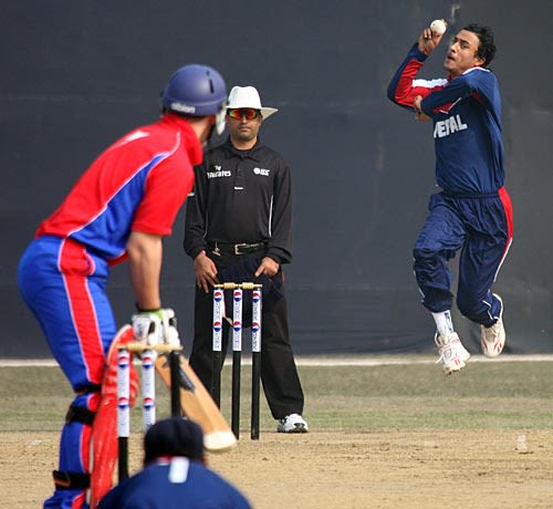 Paras Khadka in action | ESPNcricinfo.com