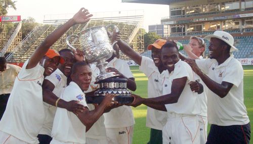 Mashonaland Eagles celebrate their victory | ESPNcricinfo.com