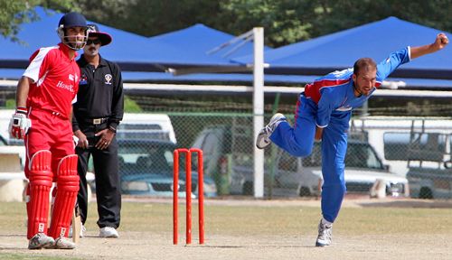 Afghanistan's Mirwaise Ashraf picked up two wickets against Hong Kong ...
