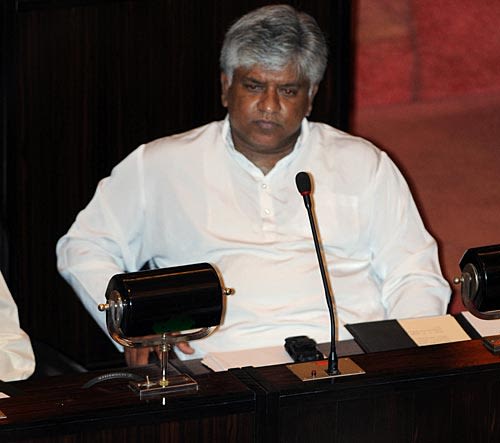 Arjuna Ranatunga during a session of parliament | ESPNcricinfo.com