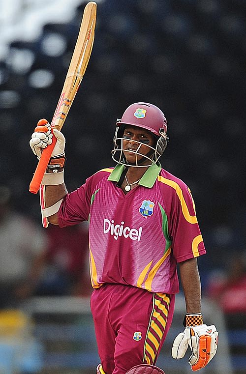 Shivnarine Chanderpaul scored his second half-century in successive ...