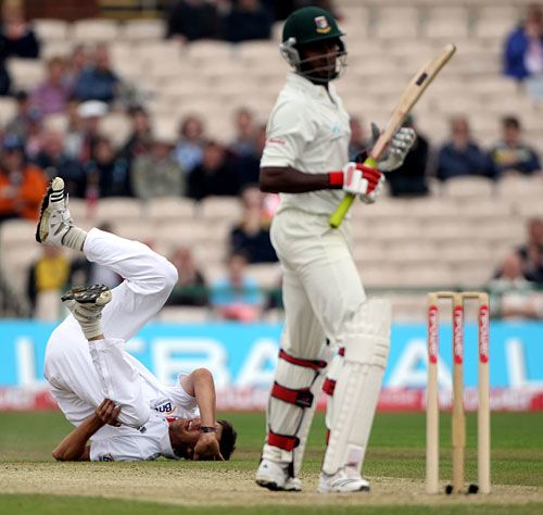 Steven Finn took two wickets in his opening spell but routinely ...