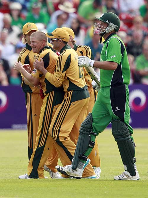 James Hopes took a career-best 5 for 14 to save Australia ...