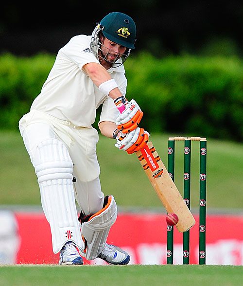 Ed Cowan gets ready to drive | ESPNcricinfo.com Ed Cowan gets ready to drive | ESPNcricinfo.com