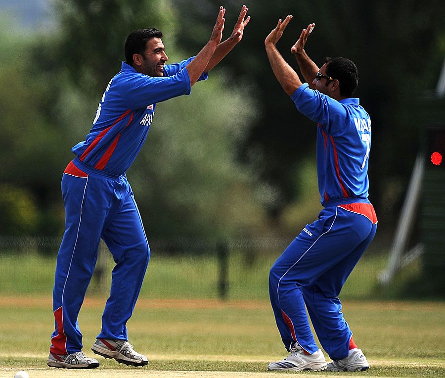 Khaliq Dad celebrates one of his three wickets | ESPNcricinfo.com