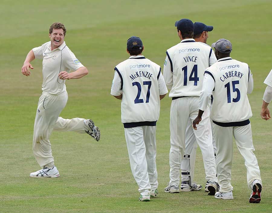 David Balcombe celebrates after removing Sam Northeast | ESPNcricinfo.com