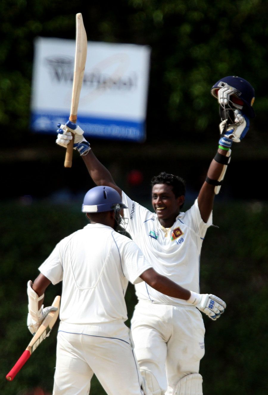 Ajantha Mendis is all smiles after reaching his maiden Test fifty ...