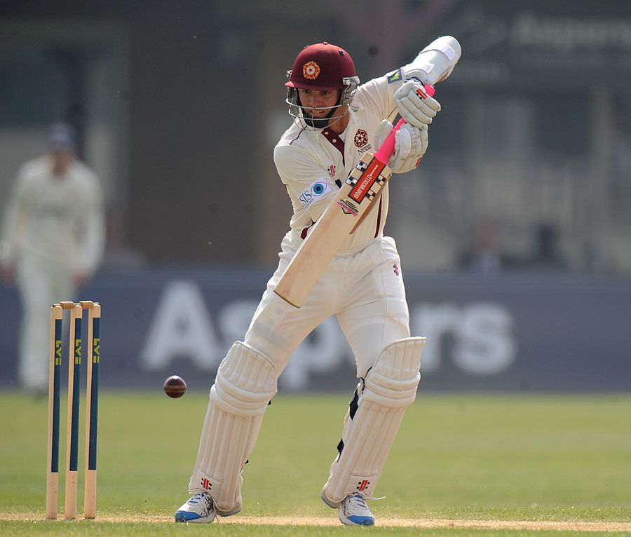 Stephen Peters led Northamptonshire's response with a century ...